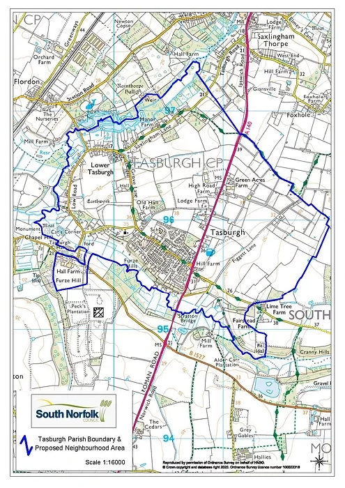 Parish Boundary Map :: Tasburgh History Group